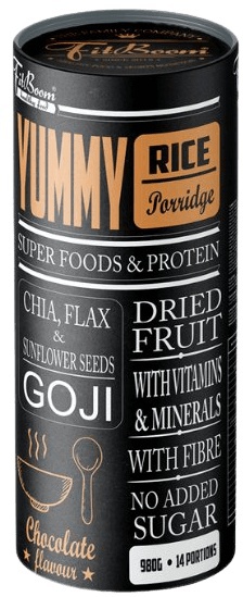 FitBoom Yummy Rice Mash 980 g - apple pie (jablečný koláč) | Fitness007.cz